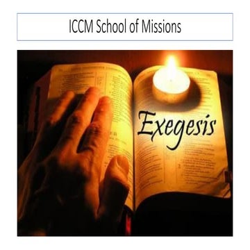 Exegesis Slides | PDF