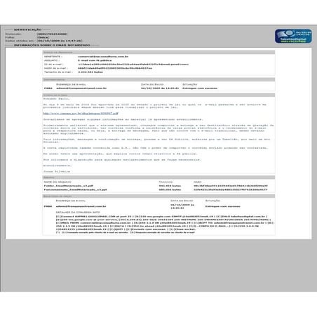 Exemplo de Ata Notarial sobre E-mail Notarizado | PDF