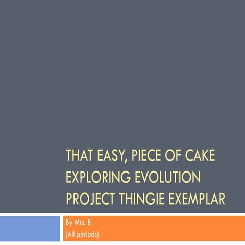 CI 350 The Theory of Evolution Webquest | PPTX