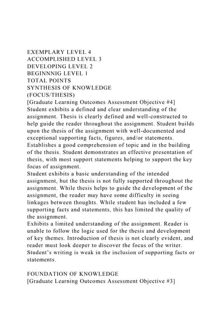 Assesment rubric for a family tree | ODT | Educational Assessment ...