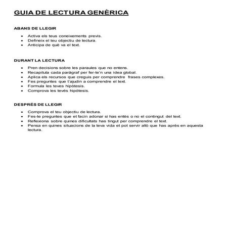 guia de lectura genèrica | DOCX