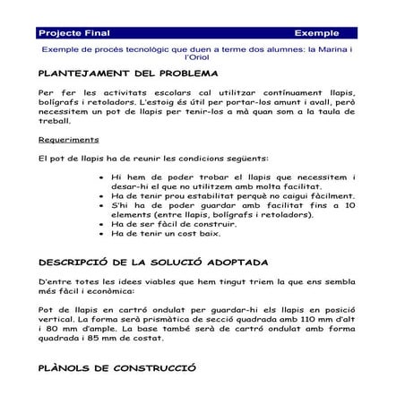 Exemple projecte final | DOC