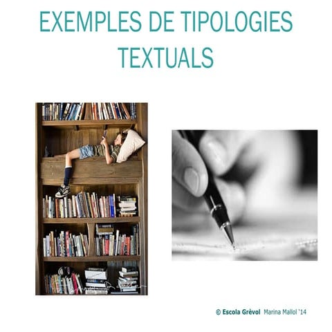 Exemples de tipologies textuals.ACTIVITATS. | ODP