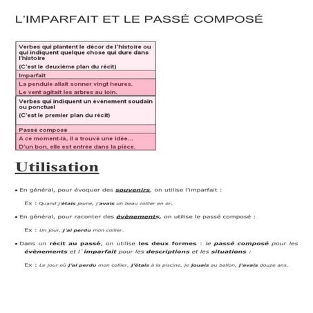 Passé composé / Imparfait | DOC