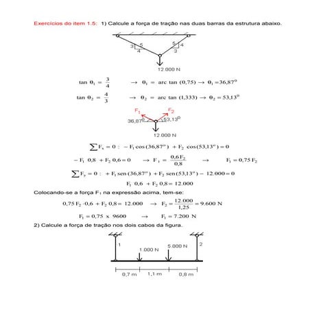 Exercicios resolvidos de resmat mecsol | PDF