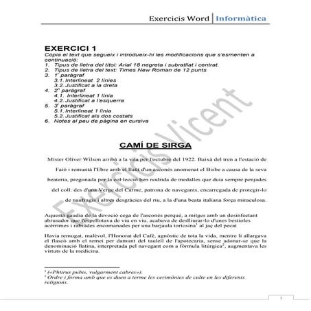 Exercicis word 1 8 | PDF