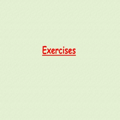 Exercies to be 1 | PPT