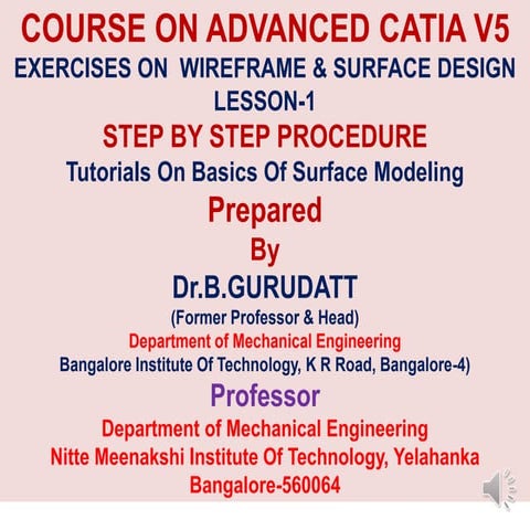 Lesson 1 - surface design-basic commands-voice help files ppt | PPT