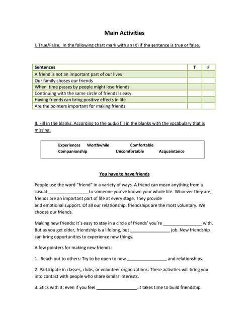 Making Friends | PPTX