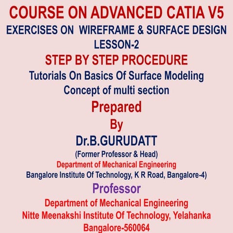 Lesson 2 - Surface design-multi section-help files ppt | PDF