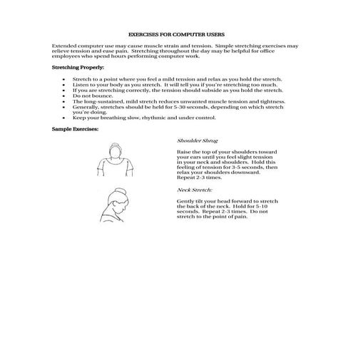 Exercise computer | PDF
