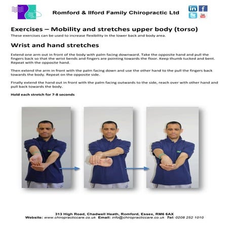 Exercise – mobility and stretches upper body wrist and hand stretches | PDF