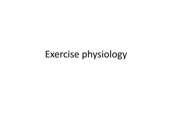 Physical exercise | PPT