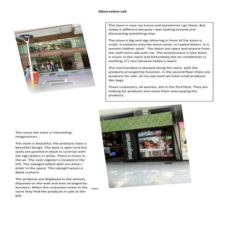 Observation lab | PDF