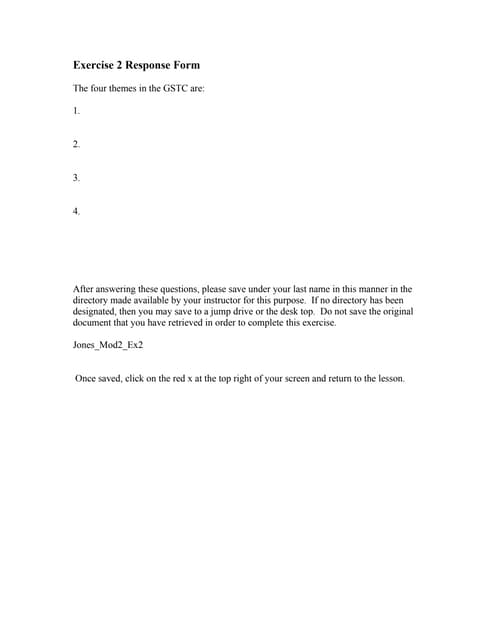 Module 1 Exercise 1 Response Form | DOC