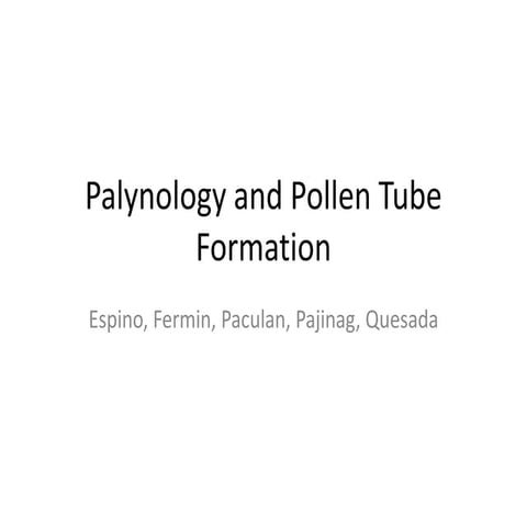 Pollen wall Structure and Male Germ Unit in Plants | PDF