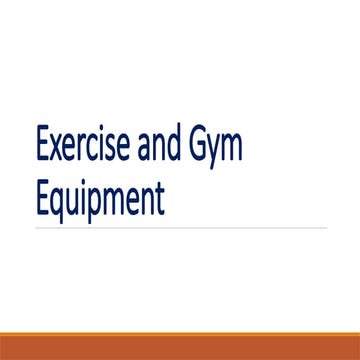 Exercise and gym pptx for Sports and Wellbeing | PPTX | Heart and ...