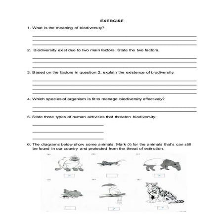 Exercise biodiversity (sc f2) | DOCX