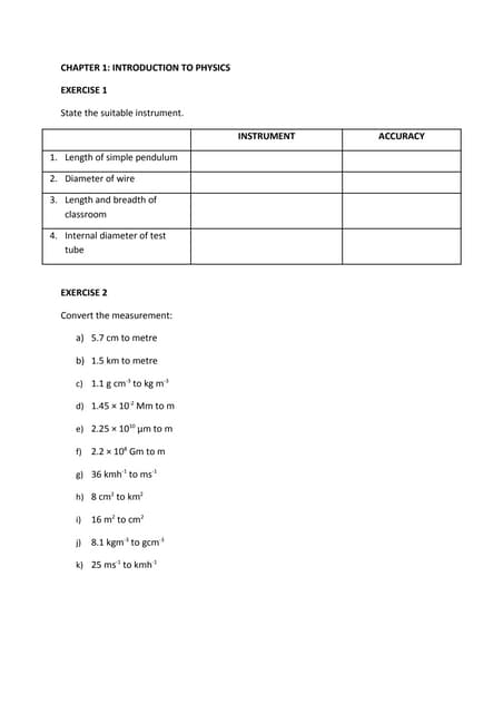 Exercises Chapter 2:Force & Motion | PDF