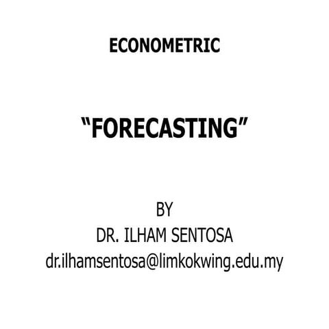 Exercise Data 2 Forecasting Ppt