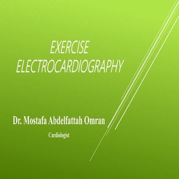 Exercise electrocardiography | PPTX