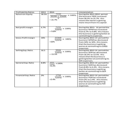 Financial Ratio Analysis Tutorial Exercise 1 Answers | PDF