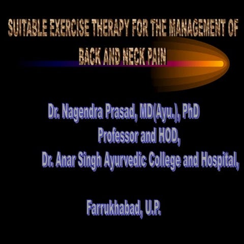Exercise for neck and back pain | PPT