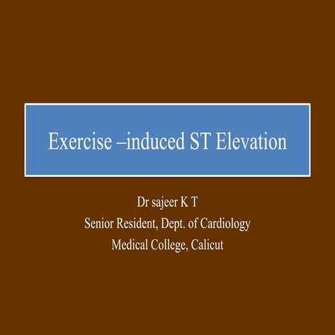 EXERCISE INDUCED ST ELEVATION _ | PPSX