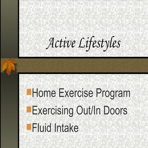 Active Lifestyles | PPT