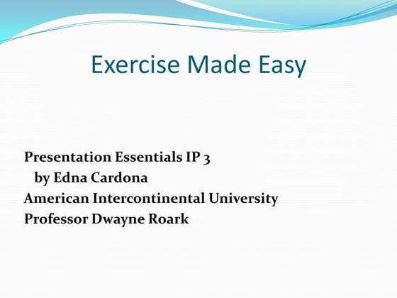 Exercise Made Easy2 | PPTX