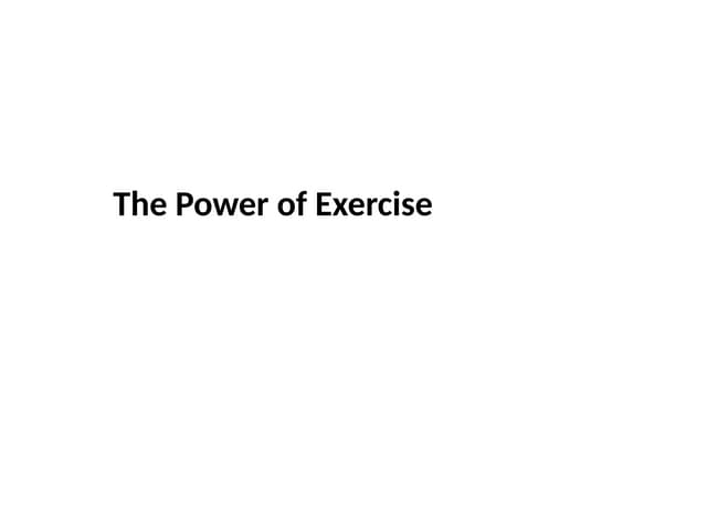Introduction to Exercise and its Importance Benefits of Regular ...