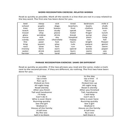 Reading Exercise | PDF