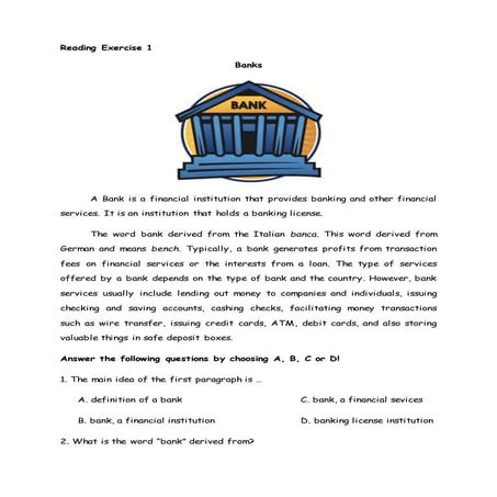 Reading Exercises | DOCX