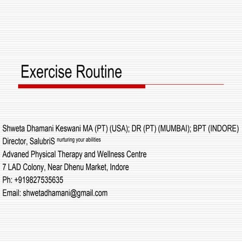 Exercise routine | PPT