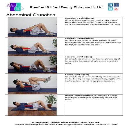 Exercises – core stability abdominal crunches | PDF