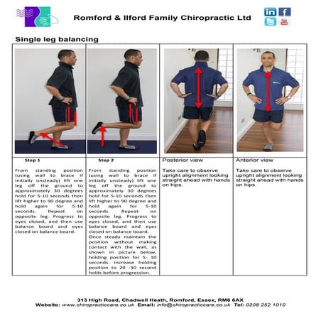 Exercises – core stability single leg balancing | PDF