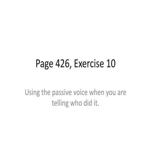 Exercises 10 12 pages 426-428 | PPT