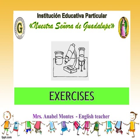 Exercises 4 to school subject | PPT