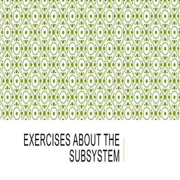 EXERCISES ABOUT THE SUBSYSTEM.pptx