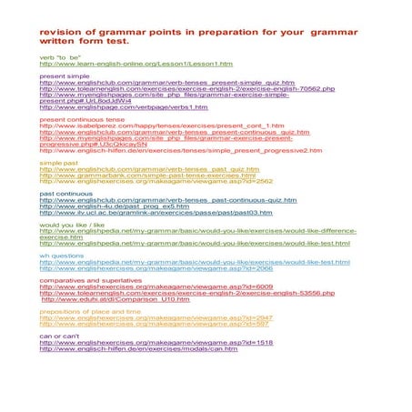 Exercises in preparation for written test 1 bl | PDF