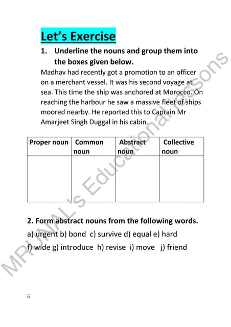 Grammar Topic Nouns | PDF