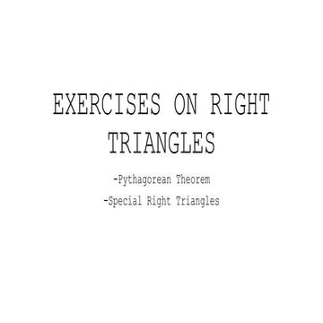 Exercises on Right Triangles Grade 9.pptx