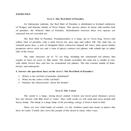 Exercises reading: Report Text | PDF