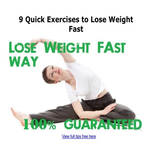 Exercises To Lose Weight Fast Ppt
