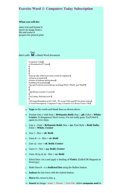 Word Practical Questions For Exercises Pdf