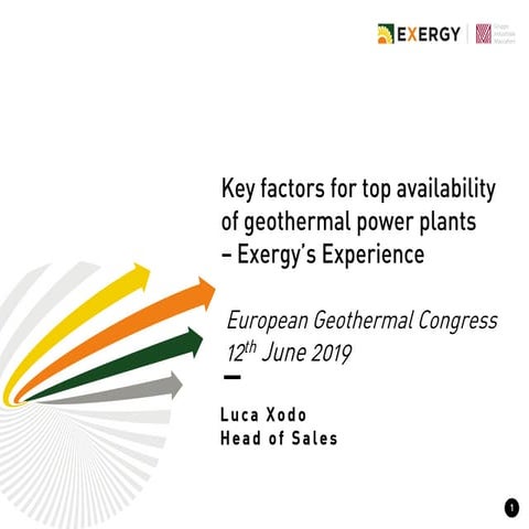 Key factors for top availability of geothermal power plants – Exergy’s ...