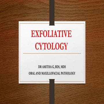 Exfoliative Cytology | PPTX