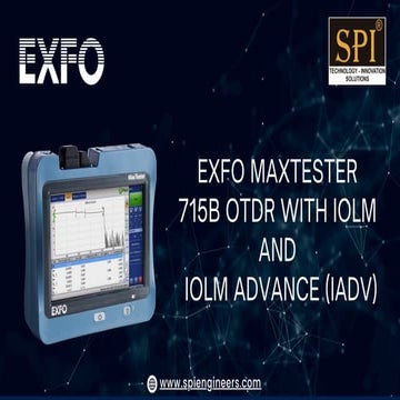 EXFO Max 715B OTDR with iOLM (iADV) | Optical Fiber Cable Testing | PDF