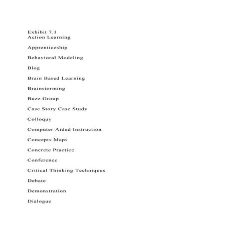 Exhibit 7.1Action Learning ApprenticeshipBehavioral Mode.docx | Workshops and Classes | Hobbies ...