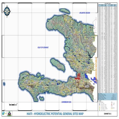 Haiti Hydroelectric Potential General Sites Map | PPT